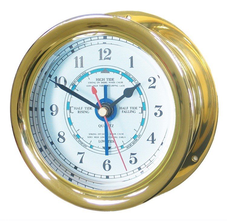 Meridian Zero Capstan Brass Tide Clock - TCS Chandlery