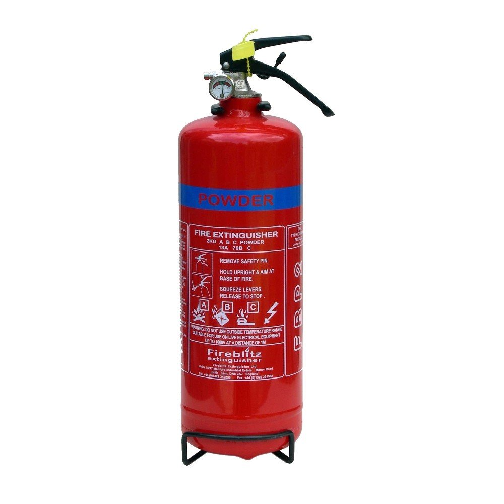 Fireblitz Manual Fire Extinguisher 2 Kg Rated 13A/70B - TCS Chandlery