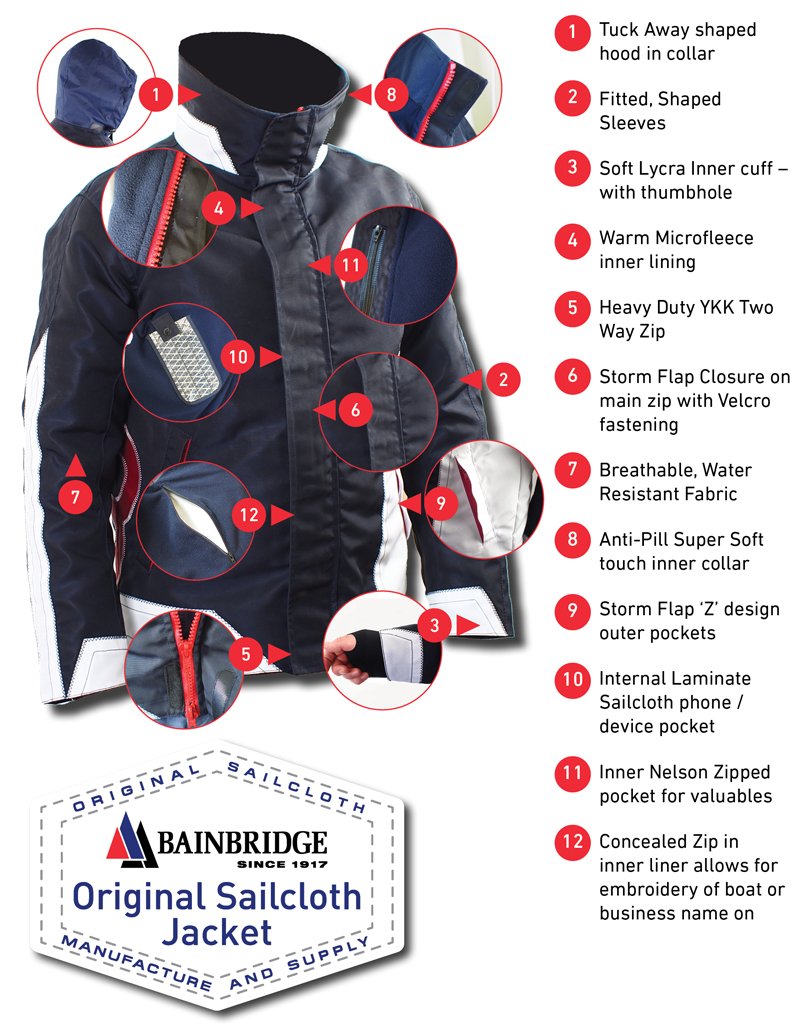 Bainbridge Marine Sailcloth Shore Jackets - TCS Chandlery