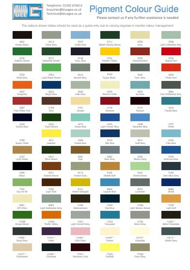 Blue Gee Colourmatch Pigments 20g - TCS Chandlery