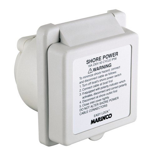 Marinco 16A 230V EZ Lock Inlet - TCS Chandlery