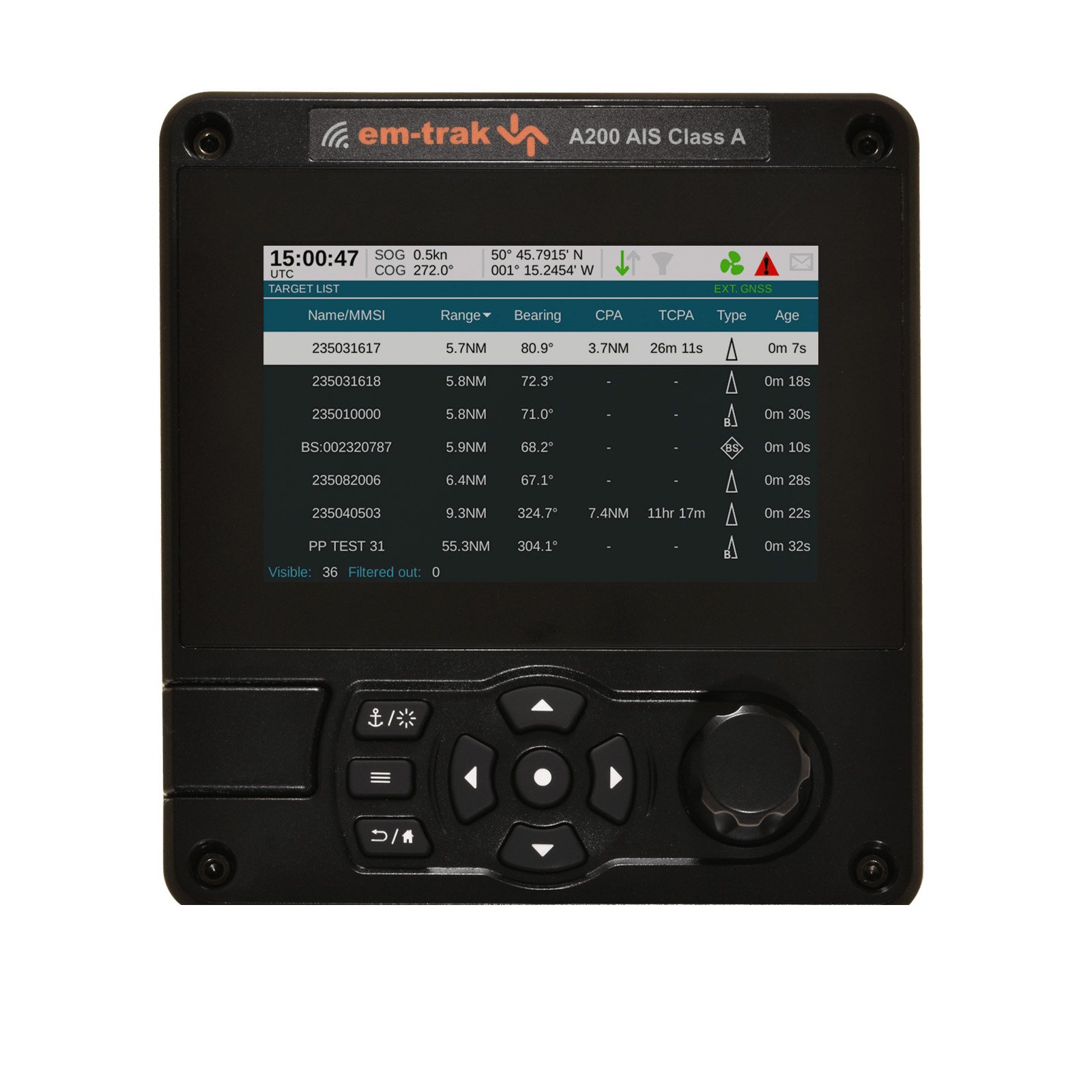 em-trak Em-Trak A200 Class A AIS Transceiver IMO-SOLAS Certified - TCS ...