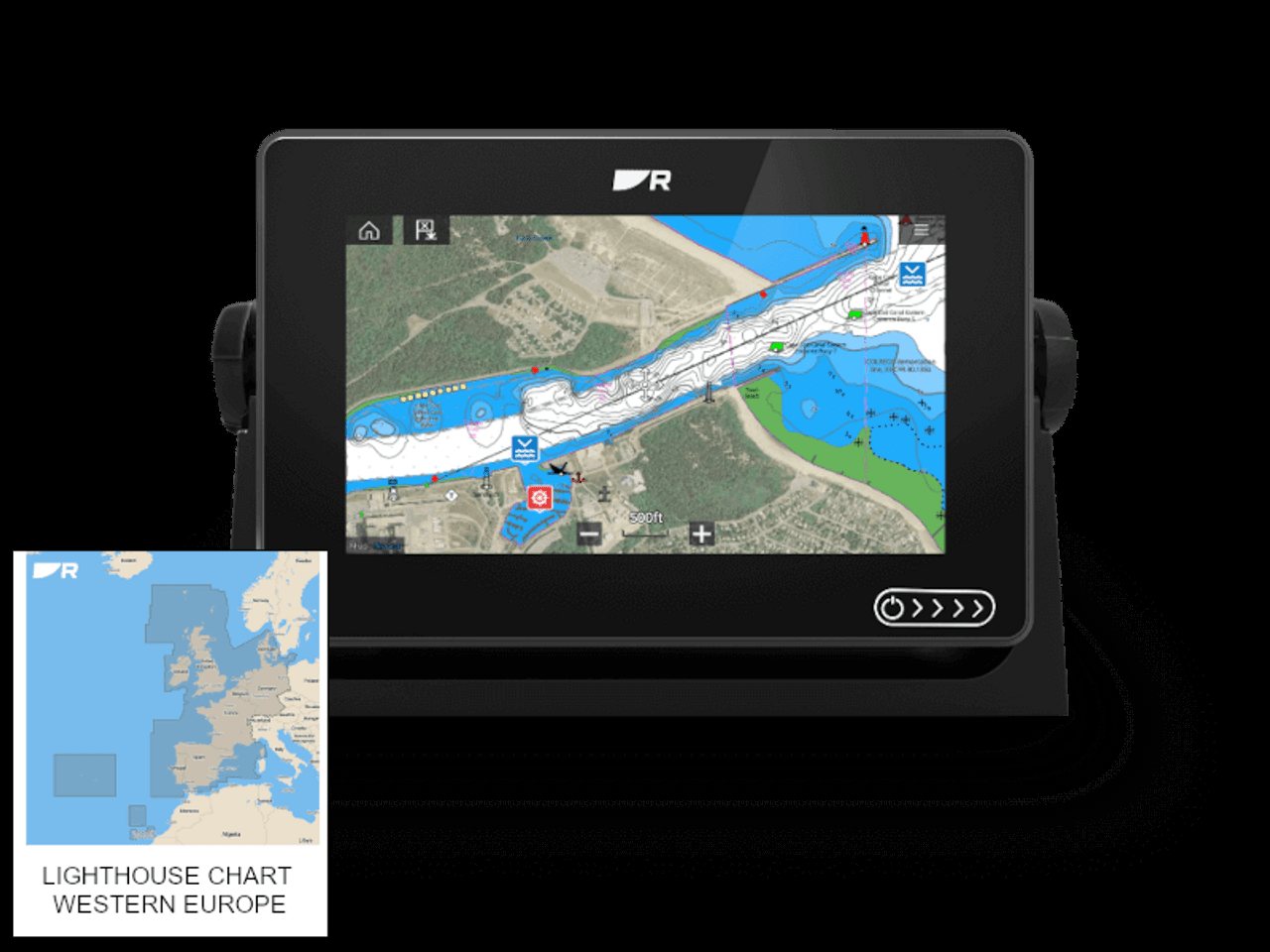 Raymarine Axiom+ 7 Display & Western European LightHouse Chart - TCS ...