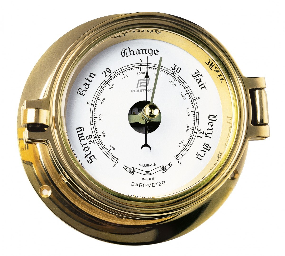 Plastimo Solid Brass Case 4.5" barometer - TCS Chandlery