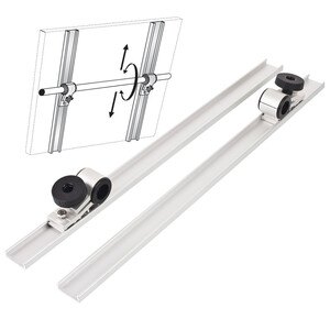 NOA Adjustable Solar Panel Mount 650mm Stays - 25mm Rail - TCS Chandlery