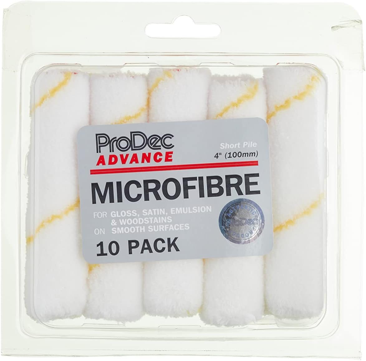 Prodec ProDec Advance 10 pack 4" Short Pile Microfibre Mini Paint ...