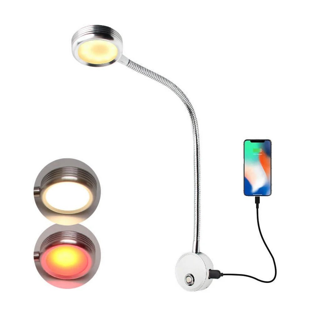 TCS Chandlery FLEXIBLE RED & WHITE LED WALL LIGHT WITH TOUCH DIMMING ...