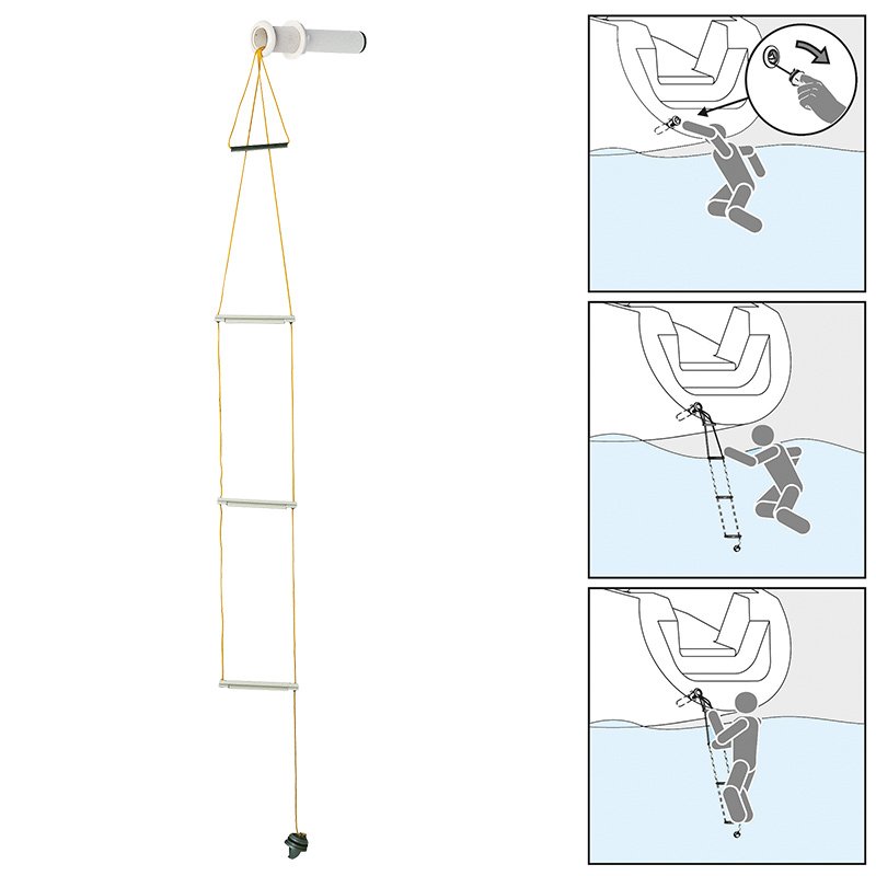 Nuova Rade Flush Mount Emergency Rope Boarding Ladder Man Over Board ...