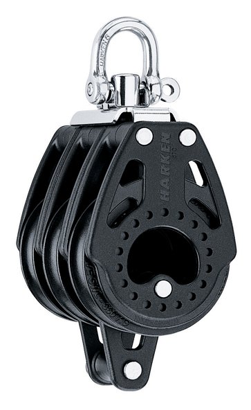 Harken 57mm Triple Carbo Block w/Becket - TCS Chandlery