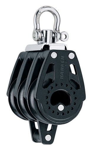 Harken 40mm Carbo Triple Block w/Becket - TCS Chandlery