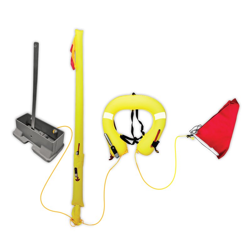 Lalizas Compact Lifelink MOB Inflatable Danbuoy & Horseshoe - TCS Chandlery