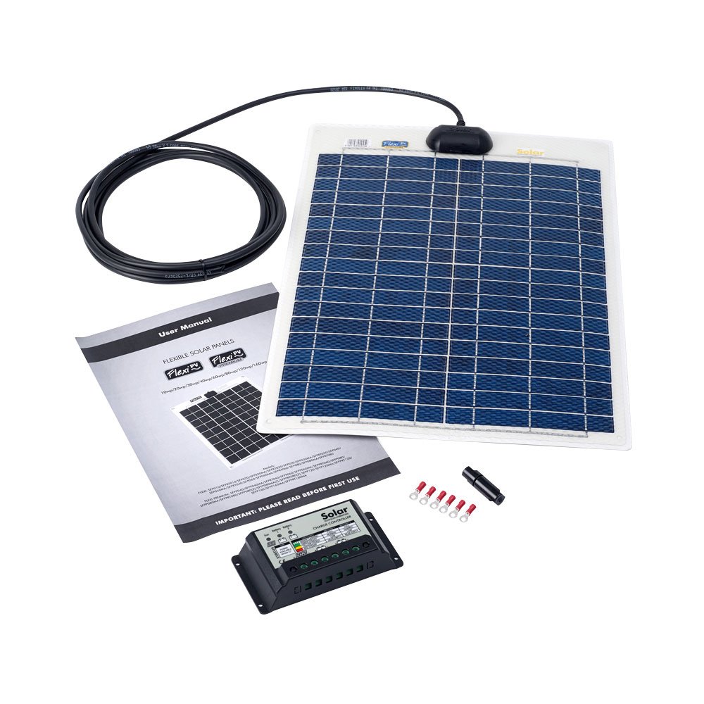 Solar Technology 20W Flexi Solar Panel Kit & 10Ah Charge Controller ...