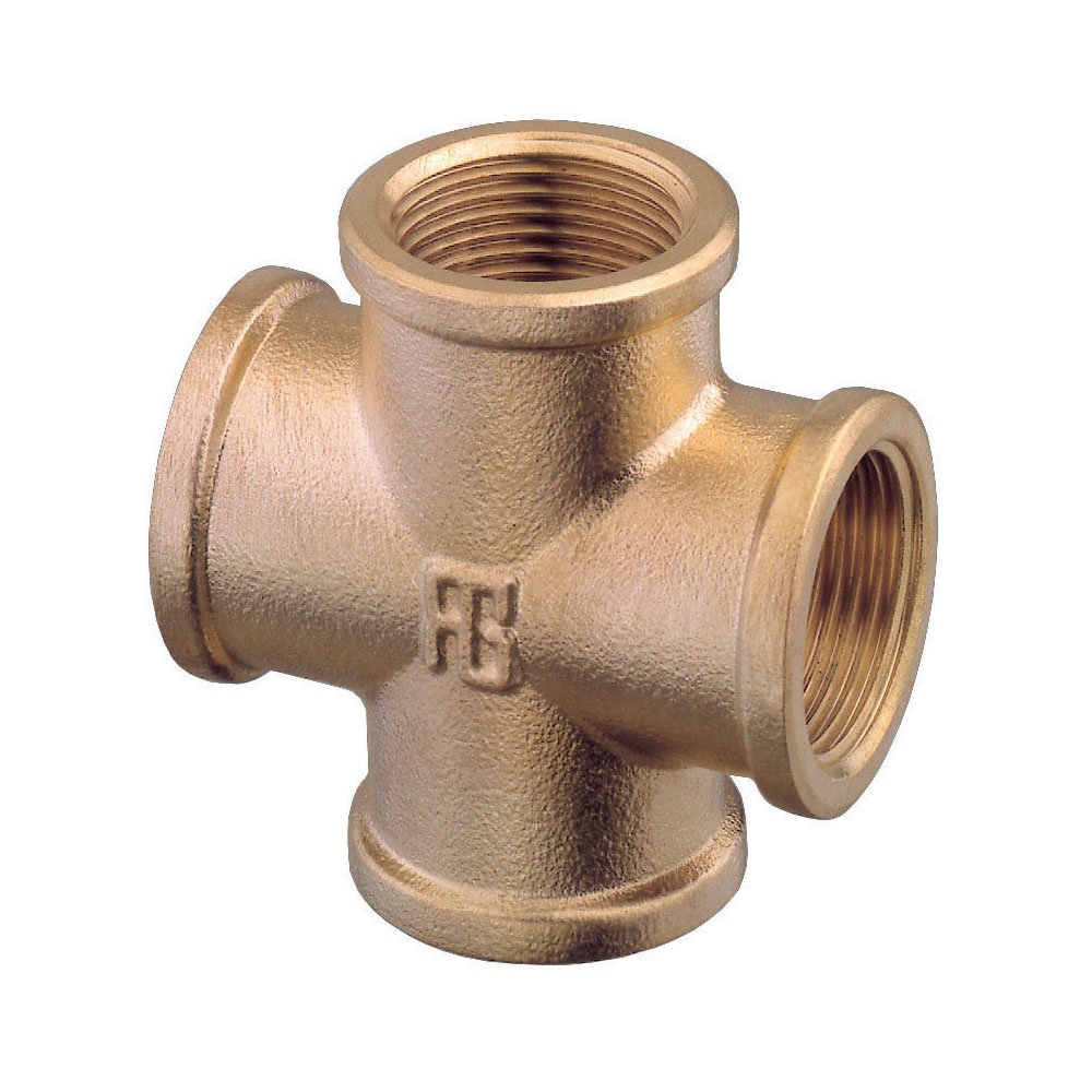 Guidi Brass Equal Cross Female Fitting 3/8 in - TCS Chandlery