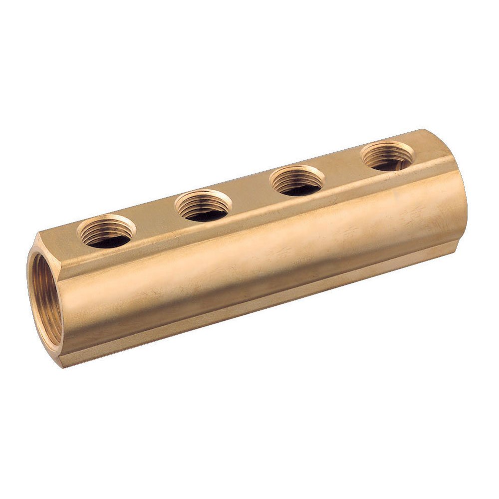 Guidi Brass Manifold F 1 in x 1/2 in 3 Ways - TCS Chandlery
