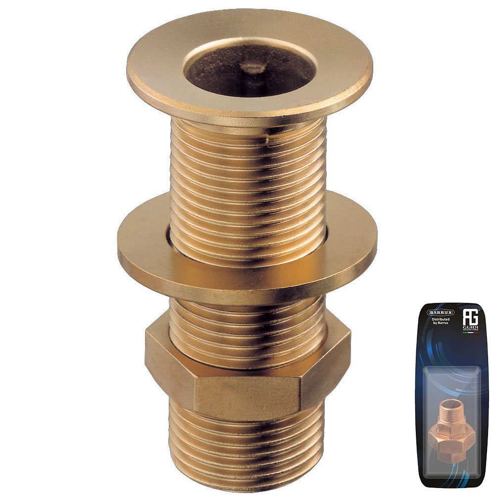 Guidi Brass Thru-Hull Connection Well Pattern 1/2 in - TCS Chandlery