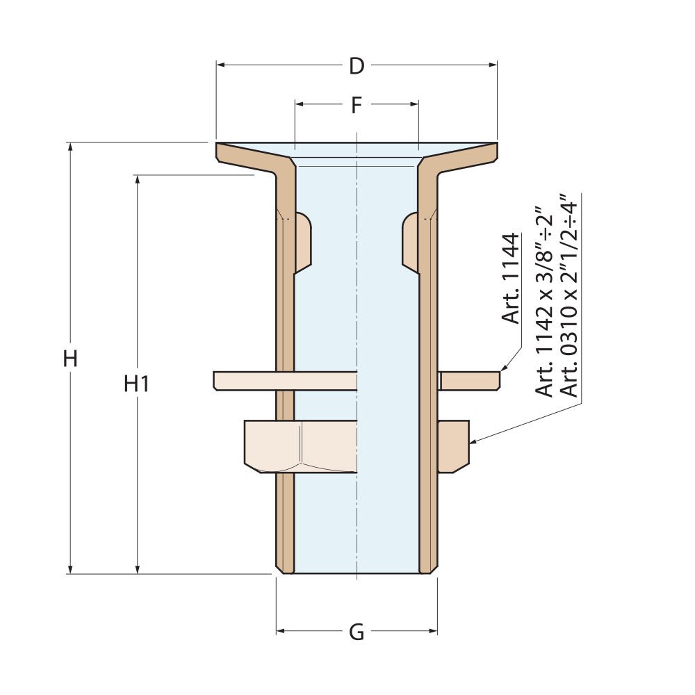 Guidi Chrome-Plated Brass Shell Scupper Vent in Space in Series - 2 in ...