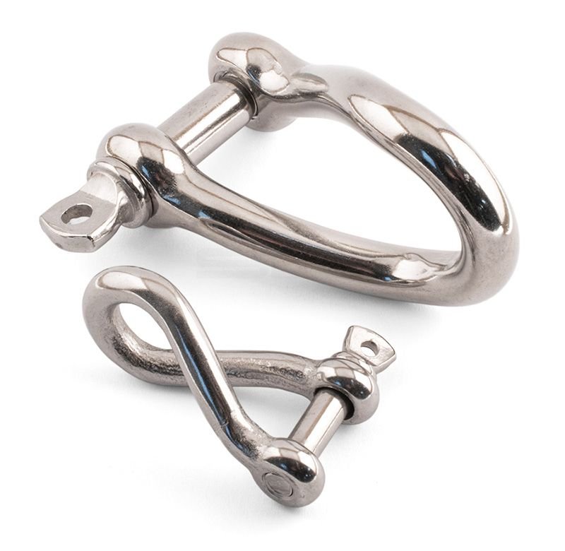 TCS Chandlery D Shackle - Twisted A4 Stainless Steel