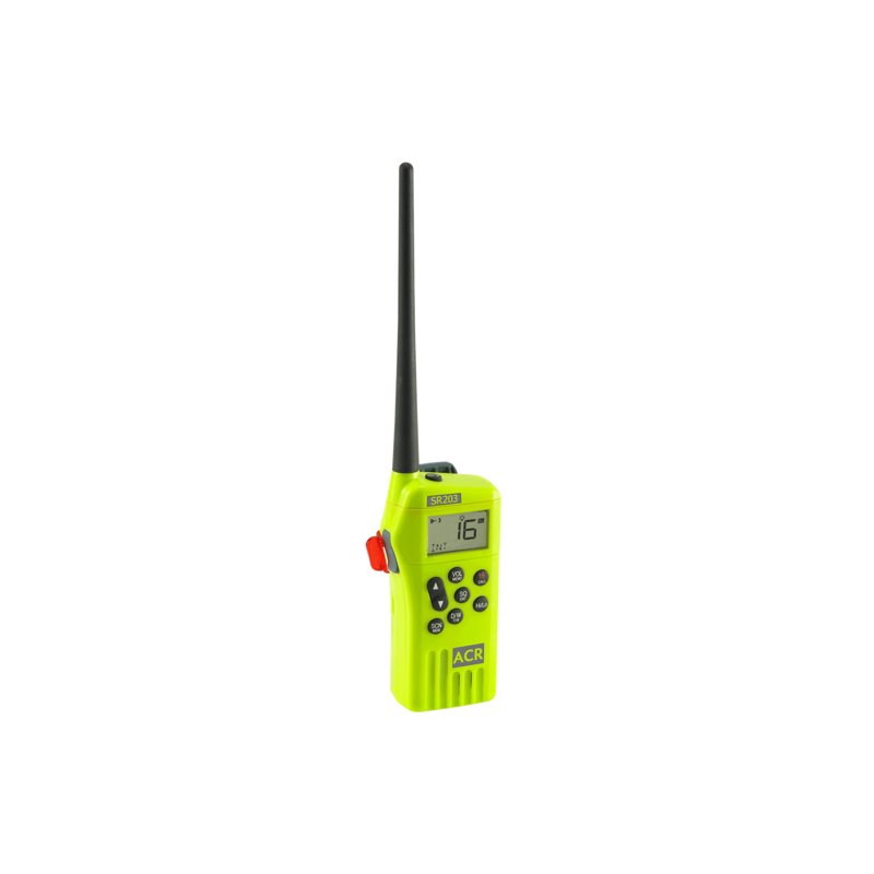 ACR SR203 Handheld Radio C/W Primary Battery - 2827 - TCS Chandlery