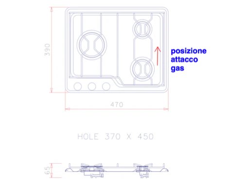 Techimpex Seafarer 3 Built in Gas Hob 3 Burner - TCS Chandlery