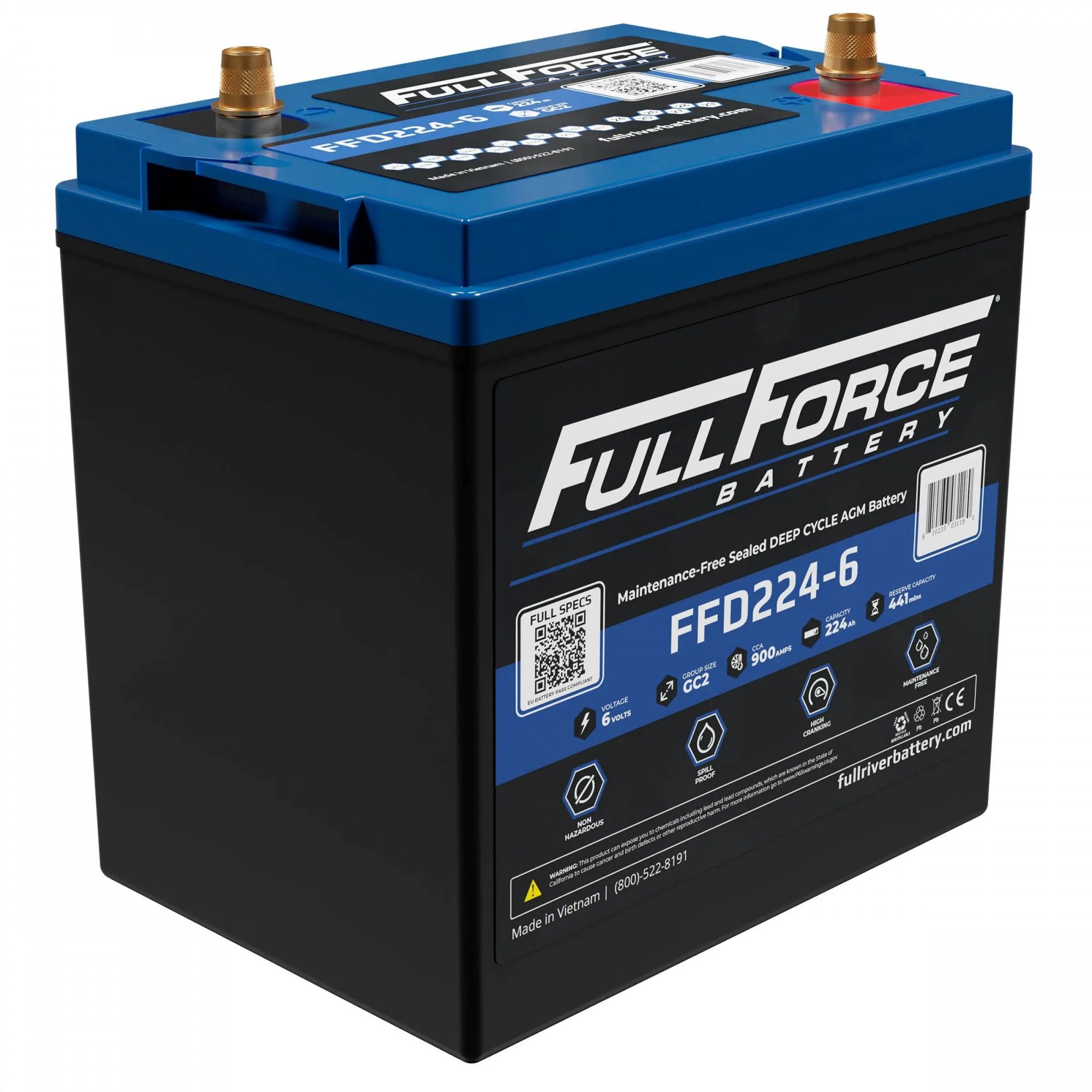 Fullriver Battery Full Force Battery FFD224-6 - TCS Chandlery