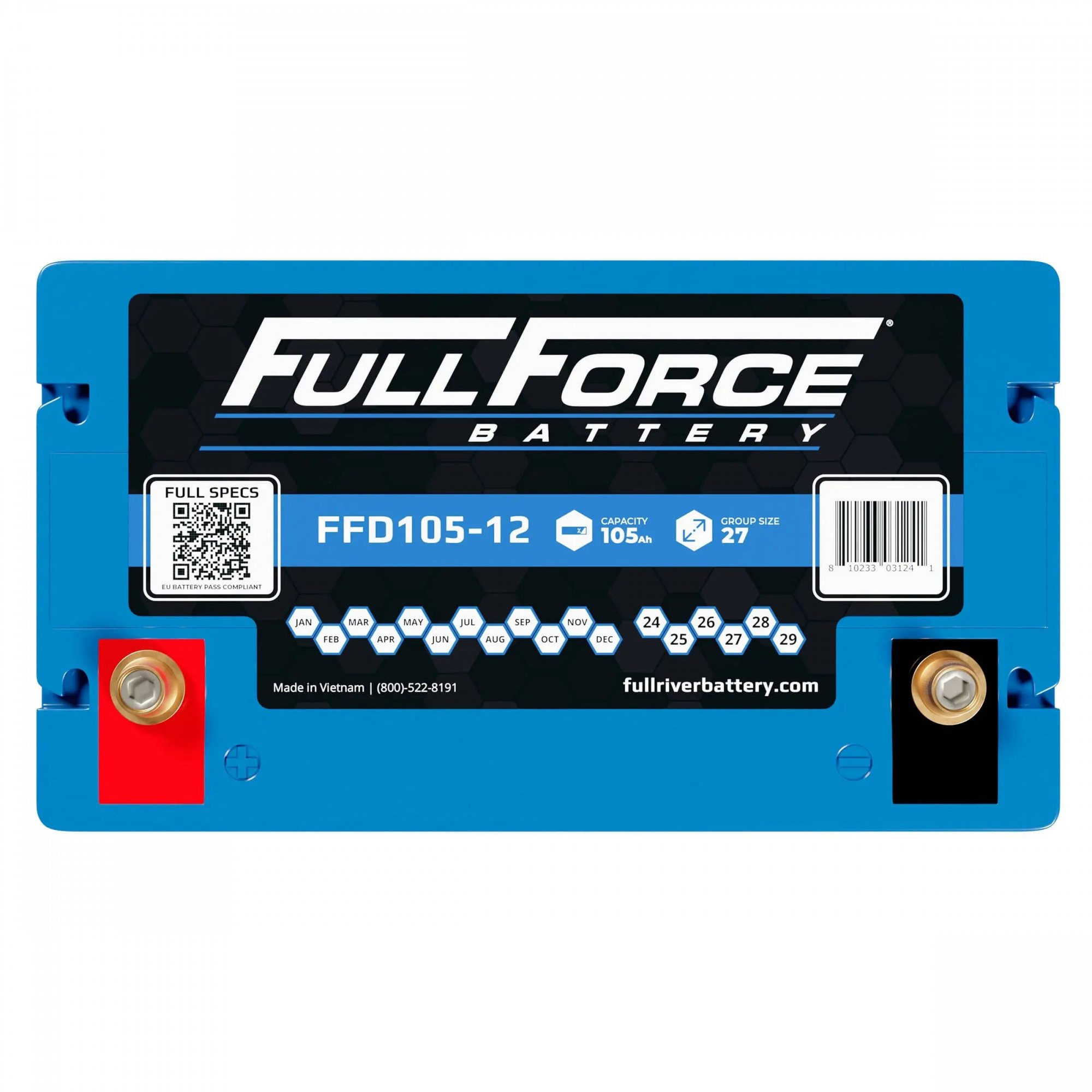 Fullriver Battery Full Force Battery FFD105-12 - TCS Chandlery
