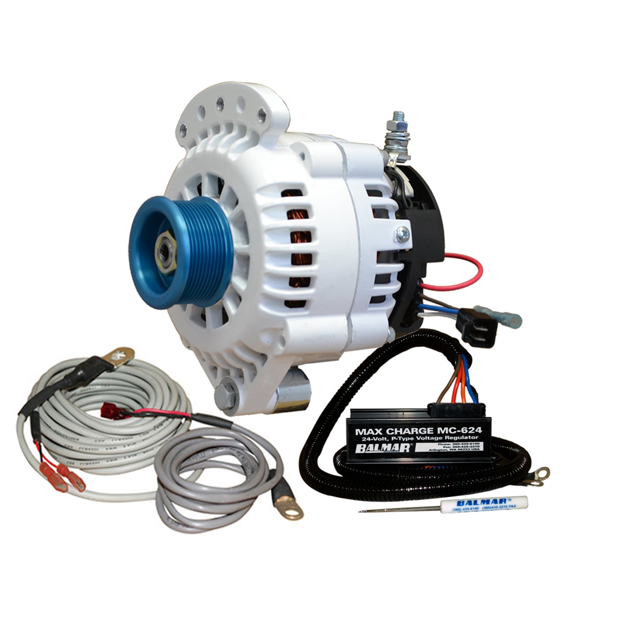Balmar KIT, 621 Series 70a 24v SingleFT Alternator, MC Regulator, J10 ...