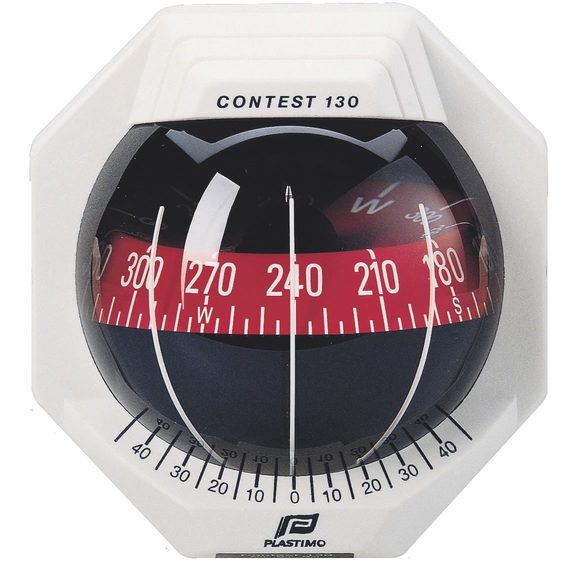 Plastimo Contest 130 Compass-Vertical bulkhead-Black - TCS Chandlery