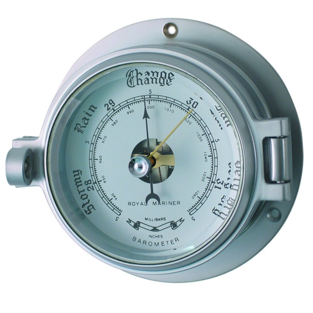 Meridian Zero Channel Matt Chrome Barometer - TCS Chandlery