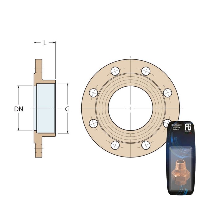 Guidi Bronze flange Female Dn125Pn16 - TCS Chandlery