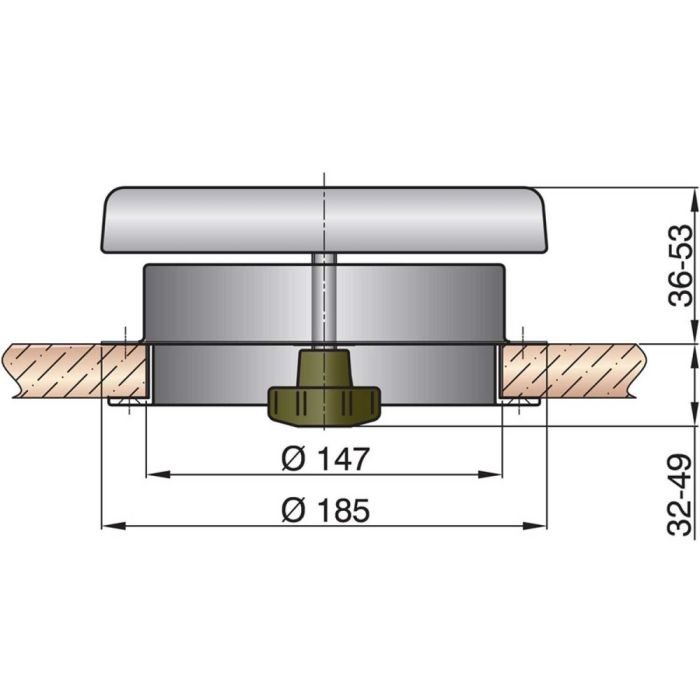 Vetus Dartagnan Stainless Steel Mushroom Vent - TCS Chandlery